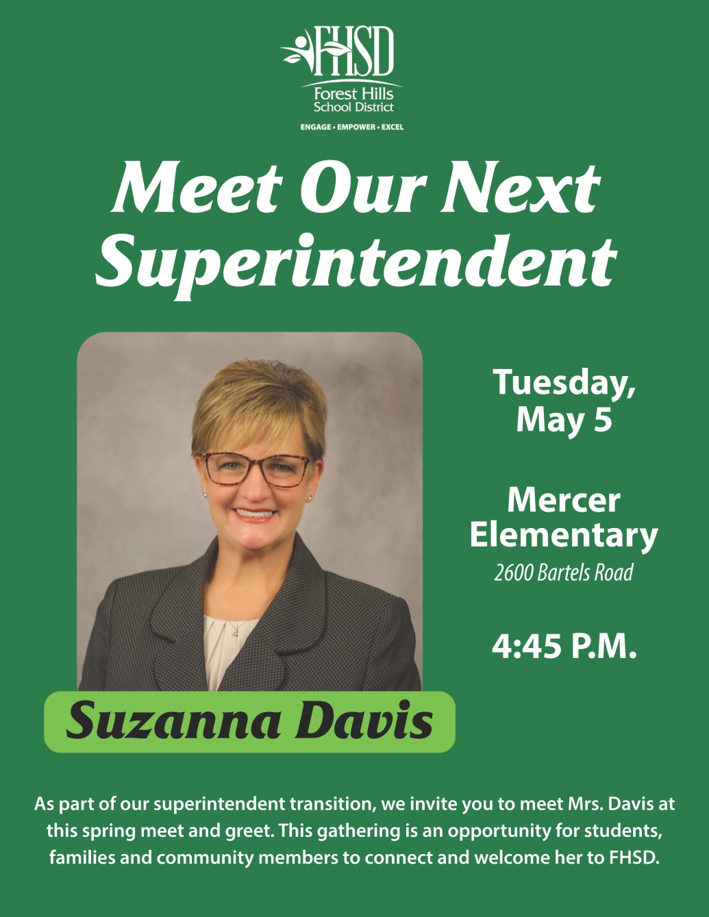 FHSD Board Selects Suzanna Davis as the District’s Next Superintendent
